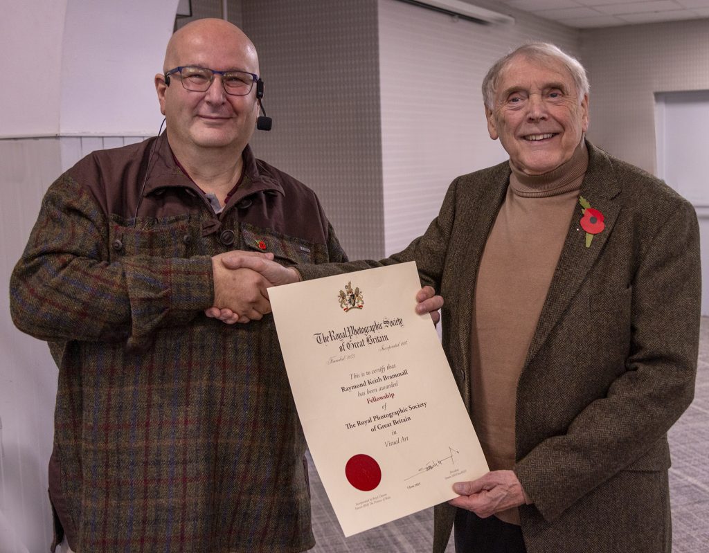 Ray Brammall presented with Fellowship of the Royal Photographic ...